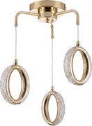 Toolight Toolight, LED závěsné svítidlo G176-3CP, zlatá lesklá, OSW-07820