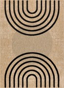 Dywany Łuszczów, Kusový koberec Spark 0688 beige/black, 160x220, béžová, chodba / předsíň