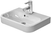 Duravit Happy D.2 - Umývátko 50x36 cm, s přepadem, s otvorem pro baterii, s WonderGliss, bílá 07105000001