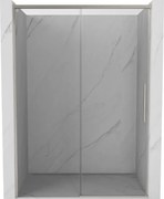 Mexen Rox, posuvné sprchové dveře 140 cm, 8mm čiré sklo, ocelový profil, 8C2-140-000-97-00
