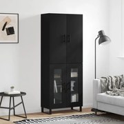 Skříň highboard černá 69,5 x 34 x 180 cm kompozitní dřevo