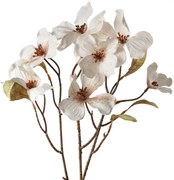 Bílá umělá květina s hnědým středem – 72 cm