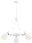 Argon 6148 - Lustr na tyči CHARLOTTE 3xE27/15W/230V bílá/zlatá 6148