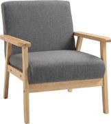 Křeslo HOMCOM do obývacího pokoje, lounge křeslo s dřevěnými nohami, relaxační křeslo s látkovým potahem | Aosom
