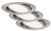 Briloner 7116-432 - SADA 3x LED Koupelnové svítidlo FLAT IN LED/9W/230V IP23