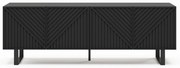 Černý TV stolek 161x55x35 cm Peta – Marckeric