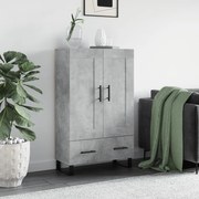 Skříň highboard betonově šedá 69,5x31x115 cm kompozitní dřevo