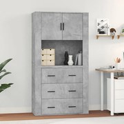 Skříň highboard betonově šedá kompozitní dřevo