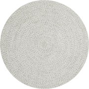 Kusový koberec Braided 105553 Light Melange kruh – na von aj na doma, 150x150 (priemer) kruh, biela, chodba / predsieň, Hanse Home