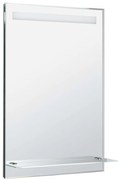 Aqualine Doplňky - Zrcadlo s LED osvětlením, 60x80 cm, skleněná polička ATH53