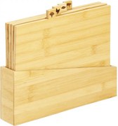 Kuchyňská prkénka 4ks bambusová se stojanem SPRINGOS KI0109