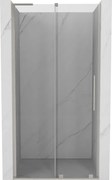 Mexen Velar L, posuvné sprchové dveře do otvoru 110 cm, 8mm čiré sklo, broušená ocel, 871-110-003-01-97