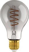 EGLO LED žárovka E27 A75 4W 100lm 2000K pr. 75 x 130 mm, průhledná černá