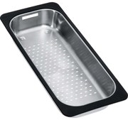 Franke Příslušenství - Odkapávací miska pro dřezy, 183x433x64 mm, nerez/černý plast 112.0175.520