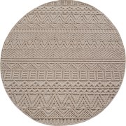 Ayyildiz, Kusový koberec Helix 2202 beige kruh, 120x120, béžová, chodba / předsíň