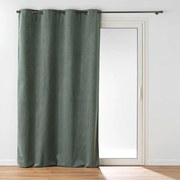 Khaki sametový závěs 140x260 cm Olympe – douceur d'intérieur