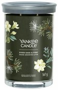 Yankee Candle vonná svíčka Tumbler ve skle velká Silver Sage & Pine 567g