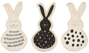3ks keramický talířek ve tvaru králíčka Rabbit - 7*1,5*13,5 cm