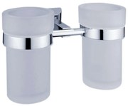 Nimco Pallas Athéna - Sklenky na kartáčky a pastu s držákem, chrom/matné sklo PA 12058DW-26