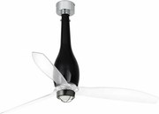 FARO 32002-10 ETERFAN M LED, černá/transparentní, stropní ventilátor s DC motorem - FARO