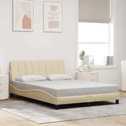 Rám postele bez matrace Hanko krémový 140 x 190 cm textil 3310389