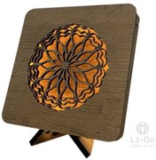 "Mandala srdce" lampa 19x19cm provedení povrchu: dub světlý