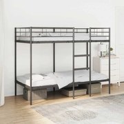 vidaXL Patrová postel bez matrace 90x190 cm ocel [42000328] Barva: Černá