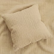 Celoroční mušelínový povlak na polštářek Sand - GOTS Velikost: 40 x 40