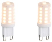 Sada 2 stmívatelných LED žárovek G9 opál 3W 250lm 2200K
