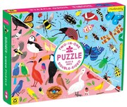 Mudpuppy Oboustranné puzzle Brouci a ptáci 100 dílků