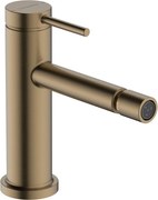 Hansgrohe Tecturis S, bidetová páková baterie s odtokovou soupravou s táhlem, kartáčovaný bronz, HAN-73201140