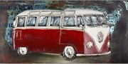 FALC Kovový obraz 3D Volkswagen T2, 40 x 80 cm