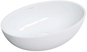 OMNIRES Shell M+ - Umyvadlo na desku 50x32 cm, bez přepadu, bez otvoru pro baterii, bílá SHELL500UNBP