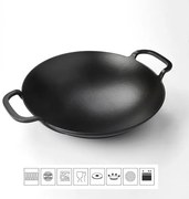 Pánev lava metal litinová pánev "wok" 38 cm