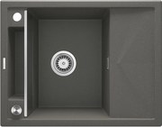Aplomo Magnetic 64 granitový dřez s odkapávačem, antracit metalic