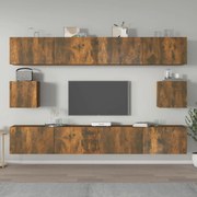 6dílný set TV skříněk kouřový dub kompozitní dřevo 3114371