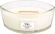 WoodWick vonná svíčka s dřevěným knotem Elipsa White Teak 453,6 g