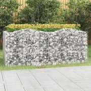 Klenutý gabion vyvýšený záhon 200x100x100 cm pozinkované železo 153554