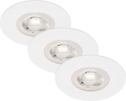 Briloner Vestavná LED svítidla Kulana sada 3 ks, 4,9W, 480 lm, 3000 K, bílá