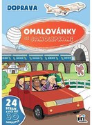 Jiri Models Omalovánky A4 se samolepkami Doprava