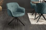 Designová židle Natasha petrolejový samet