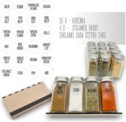 usporadejto.cz Sada 16ks kořenek DUST 120ml (3 druhy sypátka) + 4ks organizér na kořenky VASKY + sada 24ks štítků