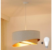 Brilagi - LED Lustr na lanku LYRA 1xE27/15W/230V bílá/béžová/zlatá