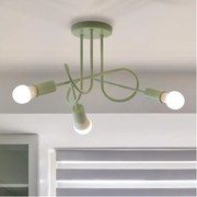 Přisazený lustr OXFORD 3xE27/15W/230V zelená