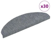 Schodové rohože samolepicí 30 ks 65 x 21 x 4 cm světle šedé, půlkulaté, velké 3365658