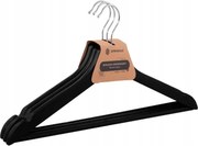 Ramínka na šaty 43cm dřevěné, černé, sada 3ks SPRINGOS URBAN