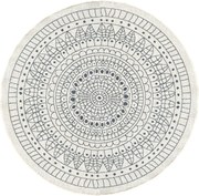 Hanse Home, Kusový koberec Twin-Wendeteppiche 103143 creme grau kruh – na ven i na doma, 200x200 (průměr) kruh, šedá, chodba / předsíň