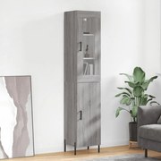 Skříň highboard šedá sonoma 34,5 x 34 x 180 cm kompozitní dřevo