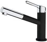 Franke Orbit - Dřezová baterie FC 3055.901 s výsuvnou koncovkou, chrom/matná černá 115.0659.965
