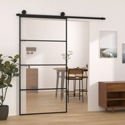 Posuvné dveře s kováním 102,5 x 205 cm ESG sklo a hliník 3152150